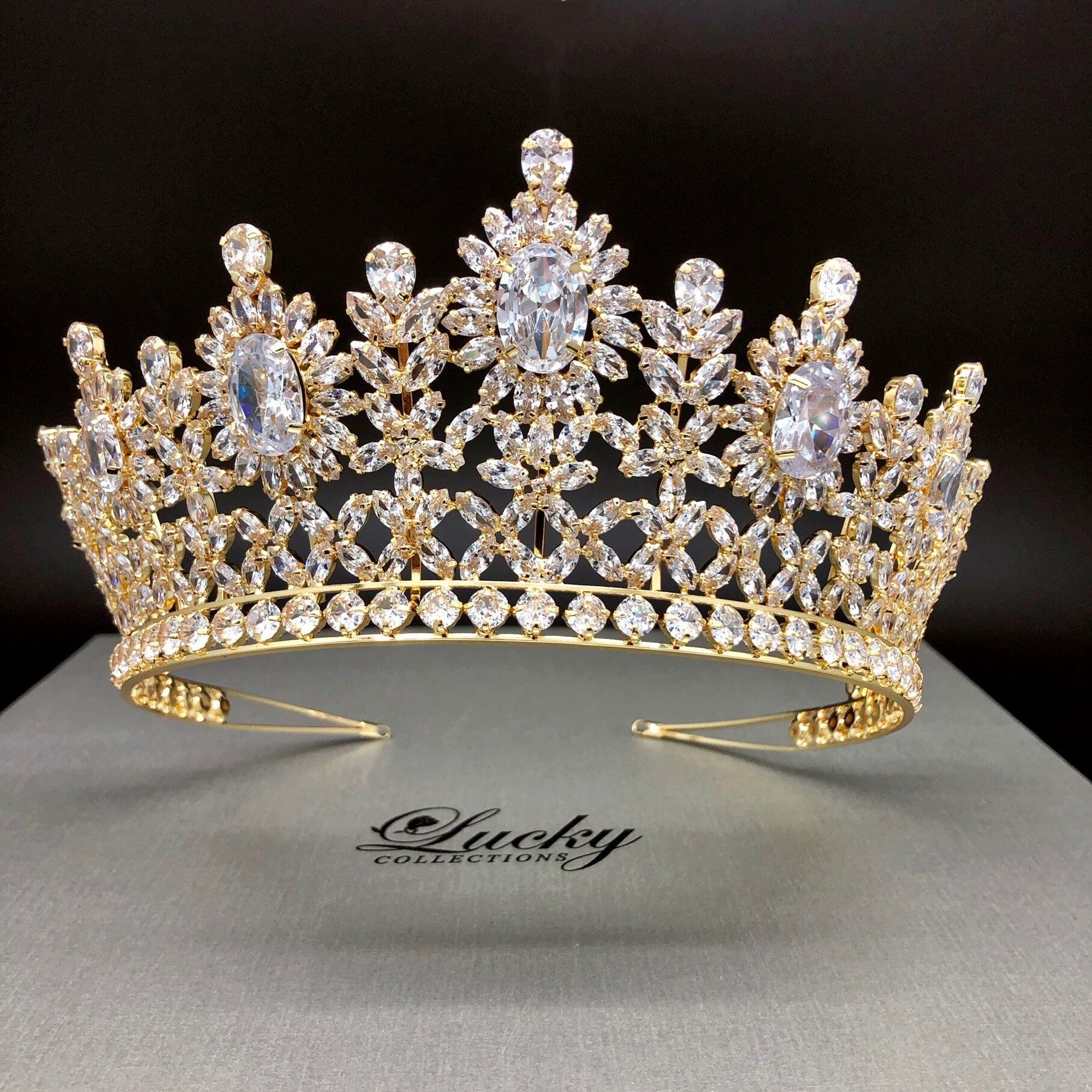 Gold Bridal & Quinceanera Tiaras by Lucky Collections™ – ProBridalUSA.com