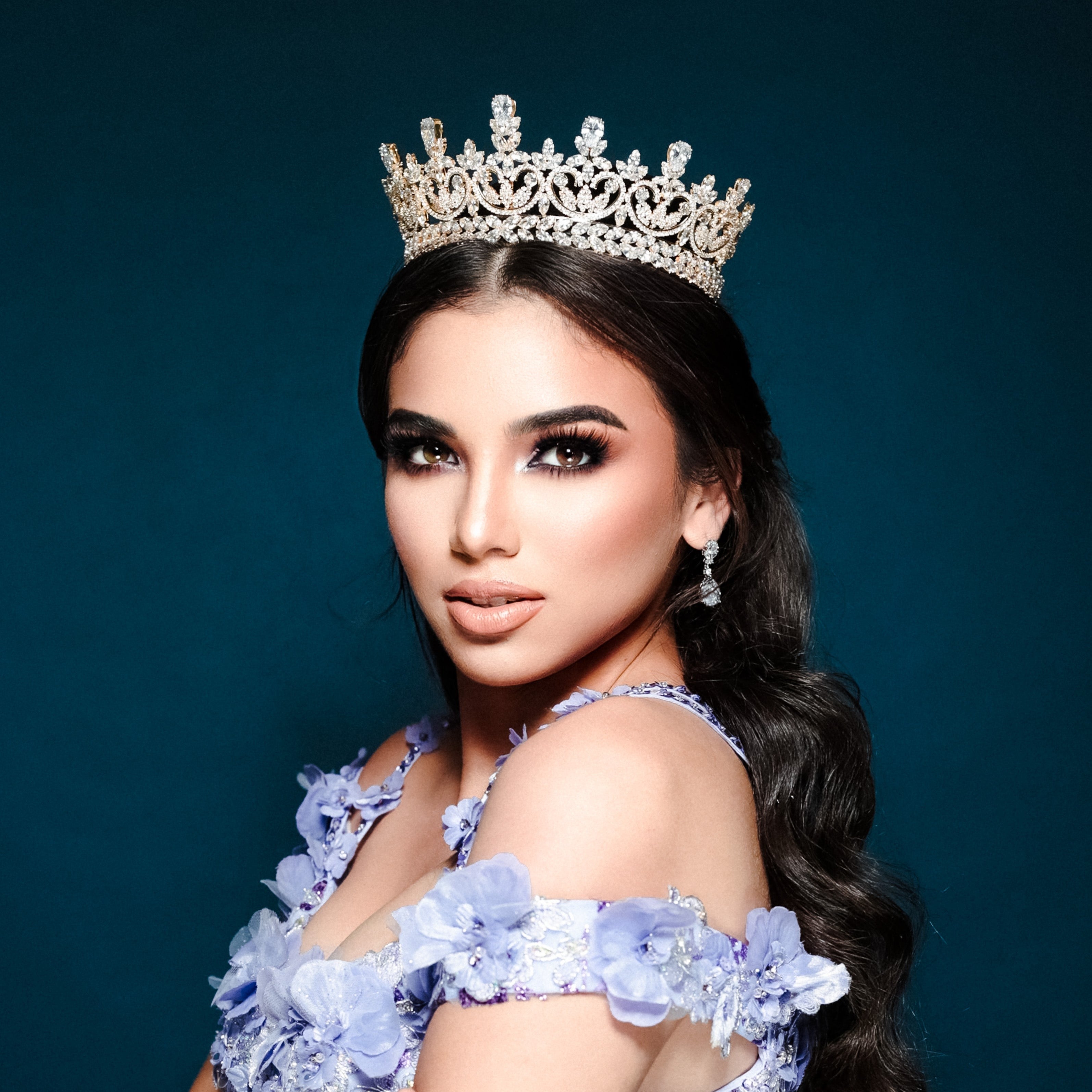 Bridal Crown, Quinceanera Tall Tiara, Corona for Quince, – ProBridalUSA.com