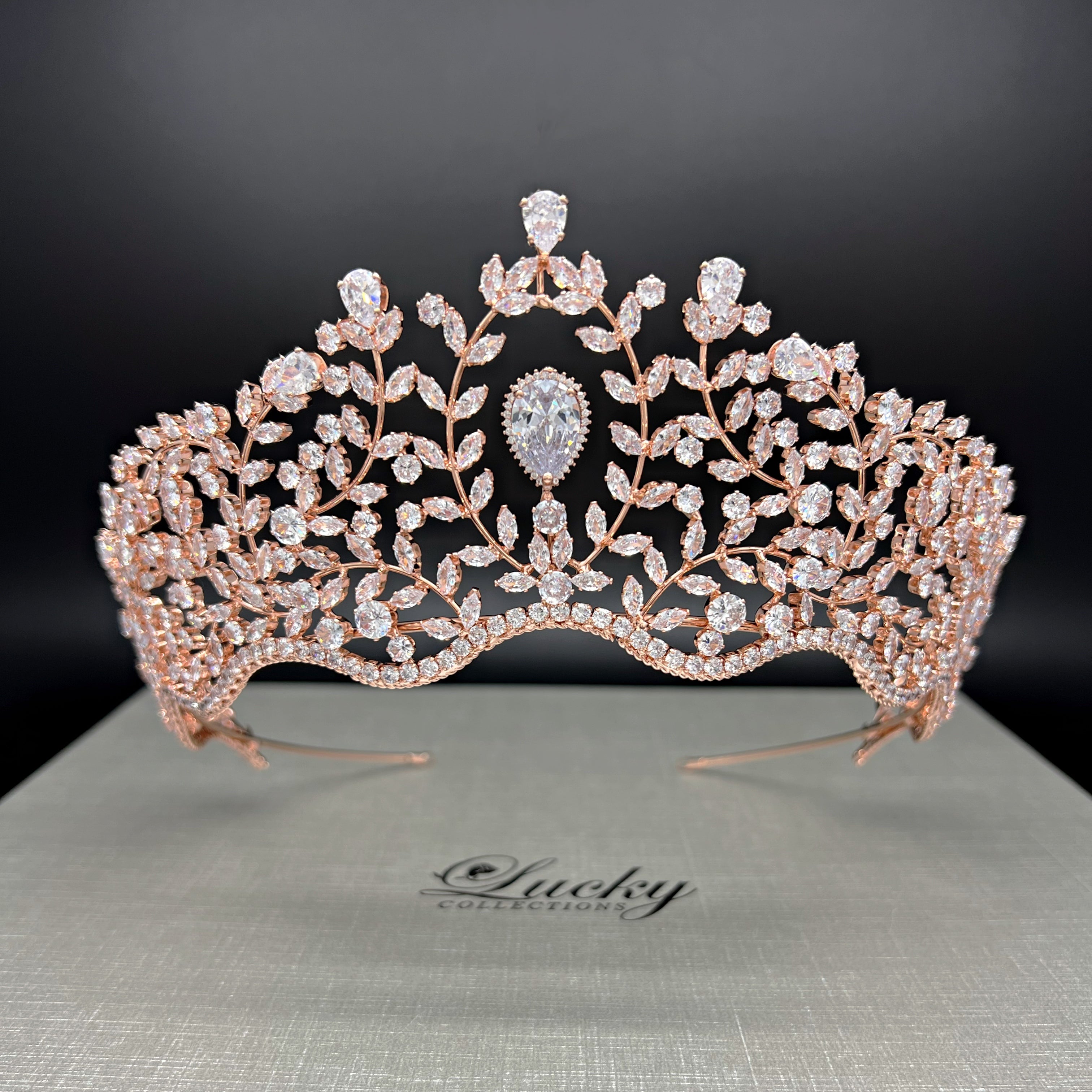 Quinceanera Tiara, Bridal Crown, Tall Crown for Quince, Wedding Crown ...