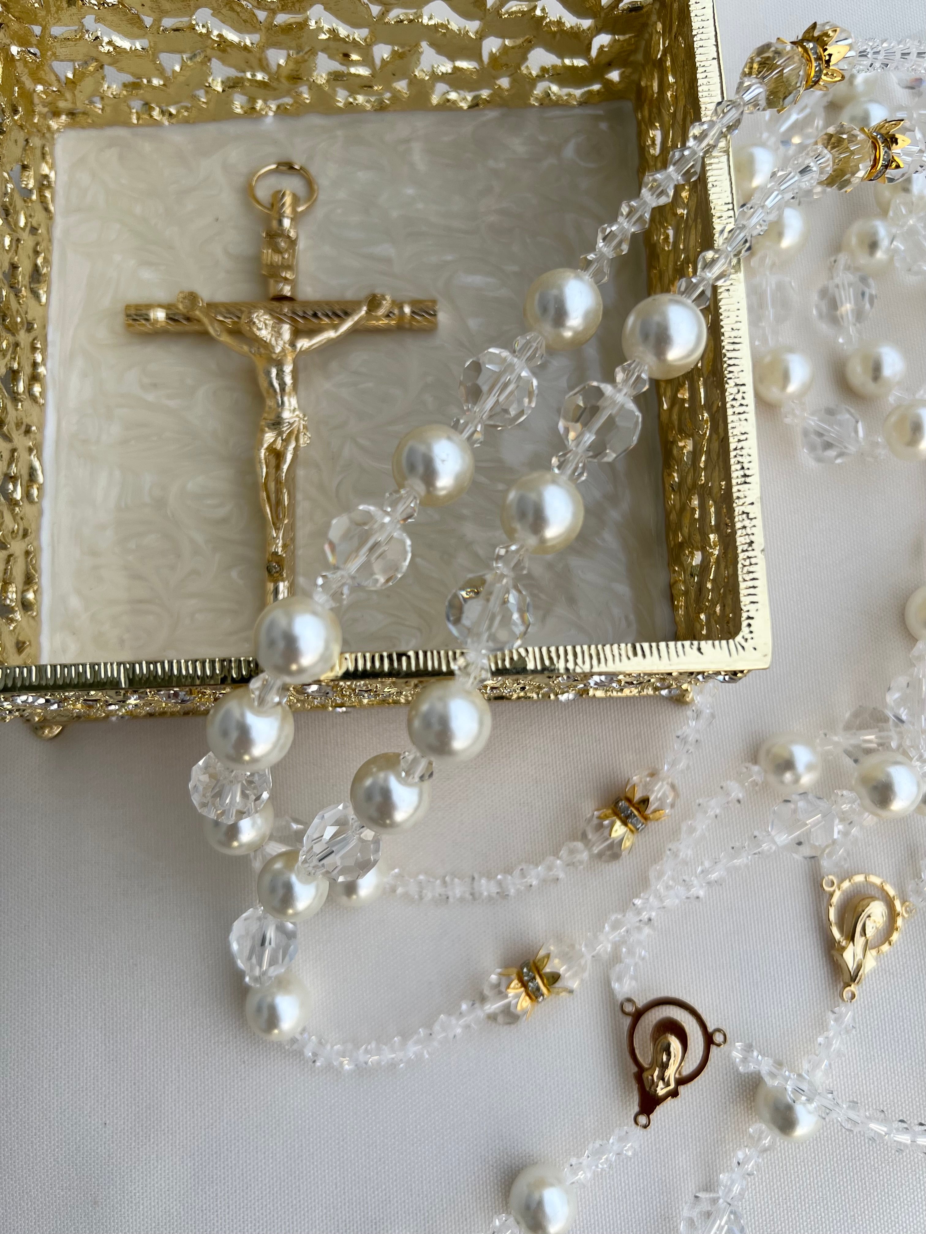 Wedding Lasso with Lasso Pearl and Crystal Bead Lasso, Caja de Lazo ...