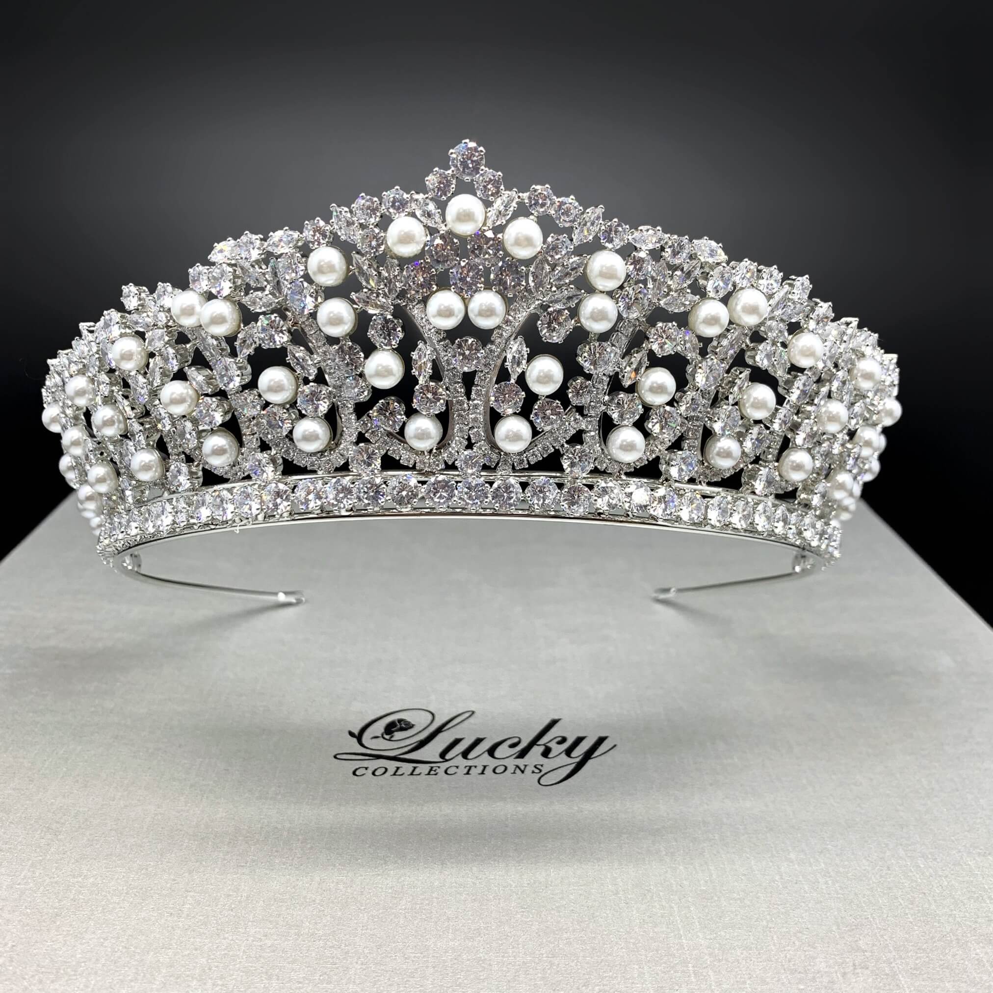 Pearl Crown for Bride, Bridal Tiara, Quinceanera Corona con Perla ...